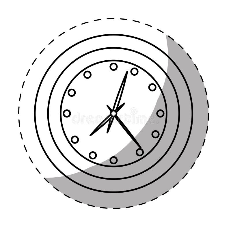 Clock icon image sticker stock illustration. Illustration of deadline ...