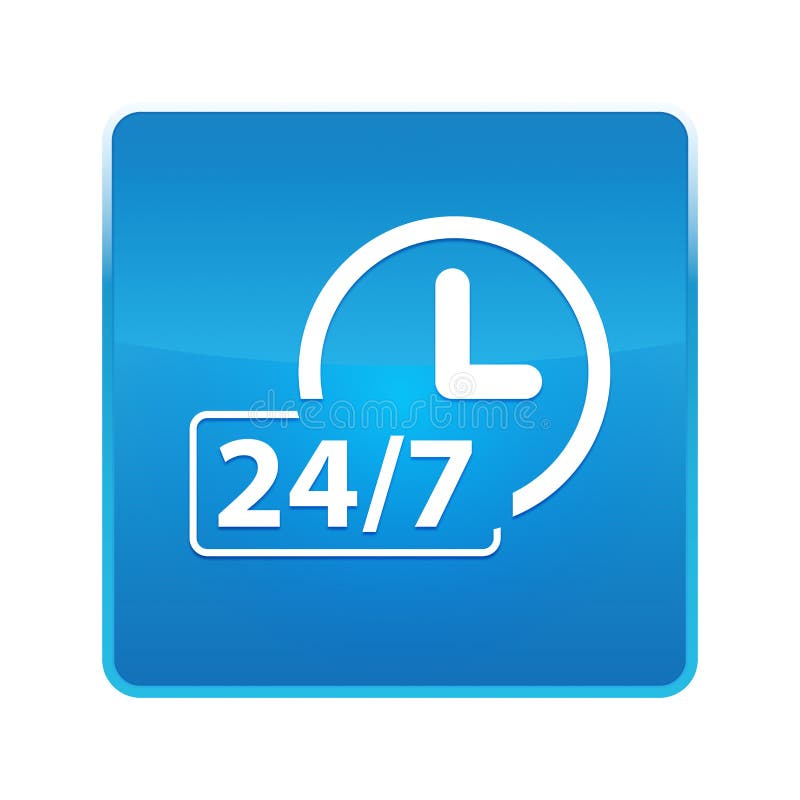 24 7 Icon Blue Stock Illustrations – 721 24 7 Icon Blue Stock ...