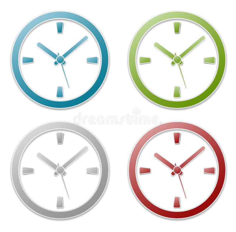 Clock icon label stock vector. Illustration of sign - 200543294