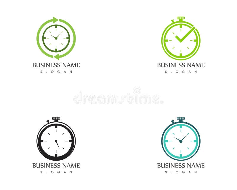 Clock Icon Logo Design Template Stock Vector - Illustration of ...