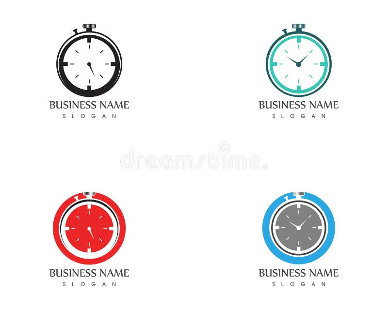 Clock Icon Logo Design Template Stock Vector - Illustration of clock ...