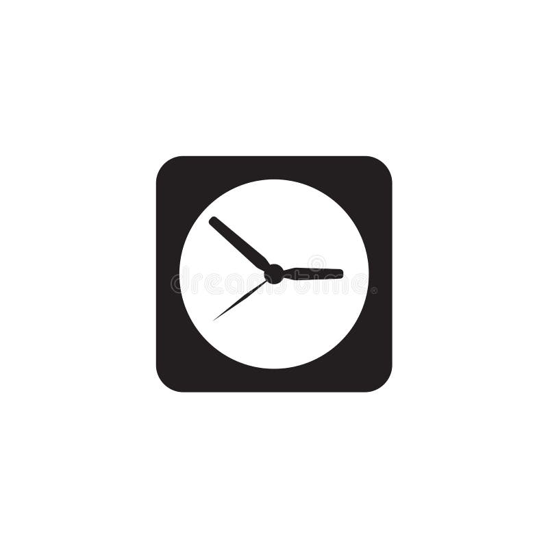 Clock Icon Logo Design Template Stock Vector - Illustration of black ...