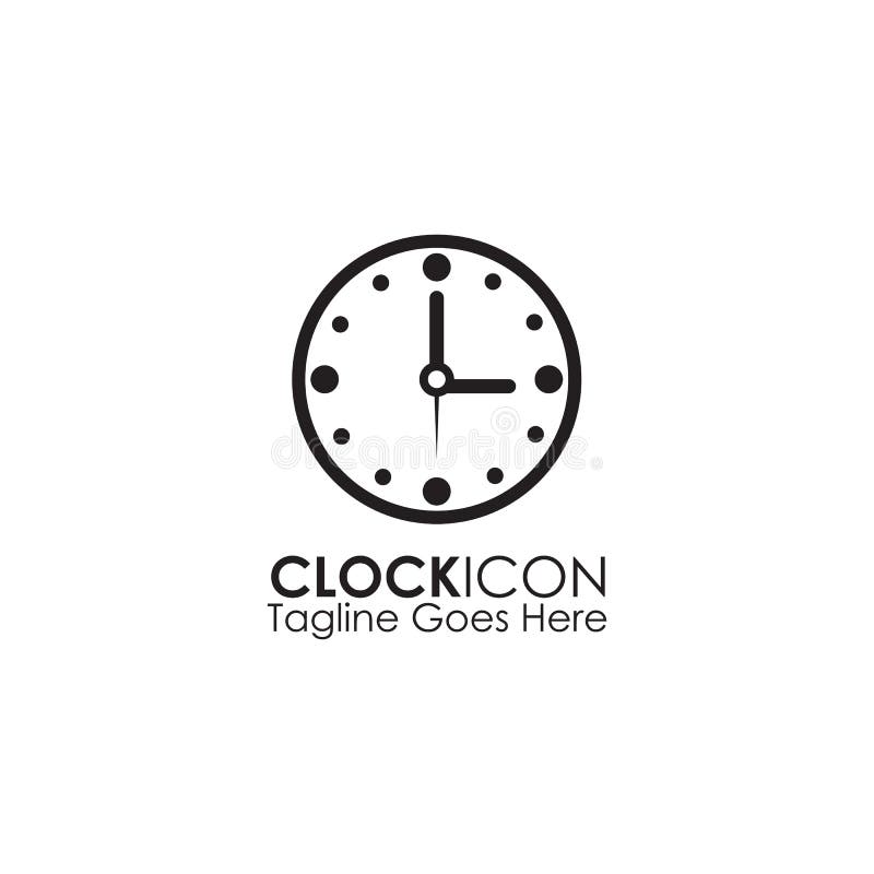 Clock Icon Logo Design Vector Template Stock Vector - Illustration of ...