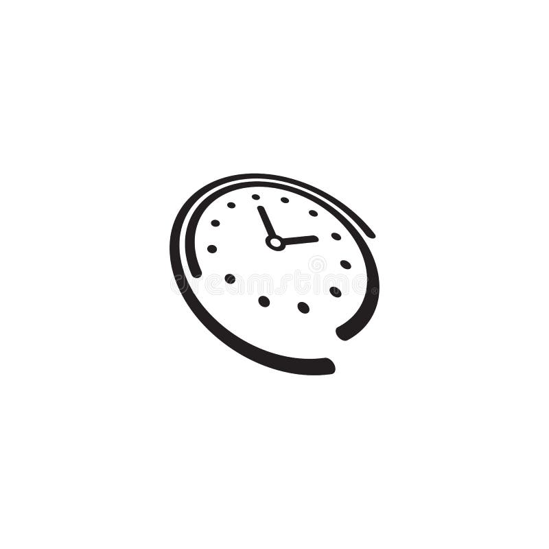 Clock Icon Logo Design Vector Template Stock Vector - Illustration of ...