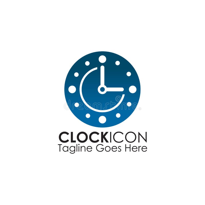 Clock Icon Logo Design Vector Template Stock Vector - Illustration of ...