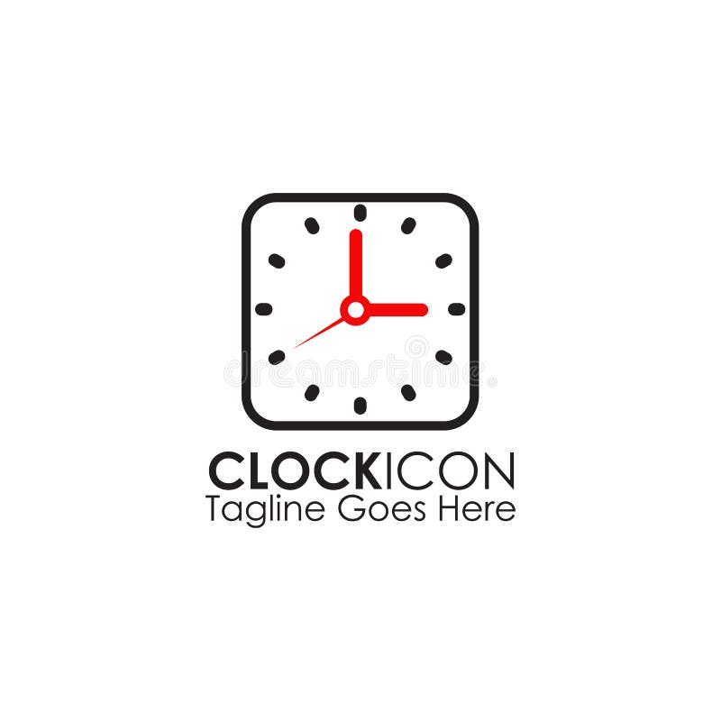 Clock Icon Logo Design Vector Template Stock Vector - Illustration of ...