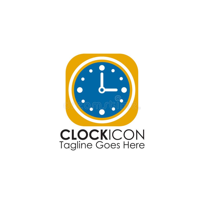 Clock Icon Logo Design Vector Template Stock Vector - Illustration of ...