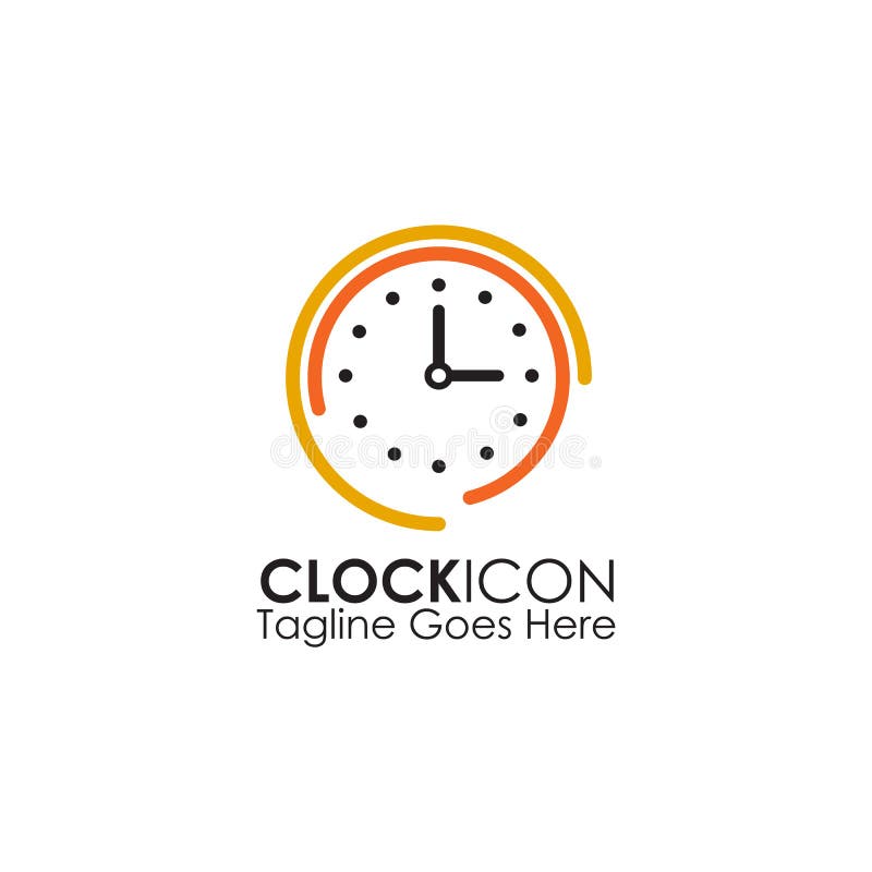 Clock Icon Logo Design Vector Template Stock Vector - Illustration of ...