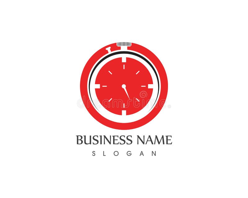 Clock icon logo template stock vector. Illustration of alarm - 128805524