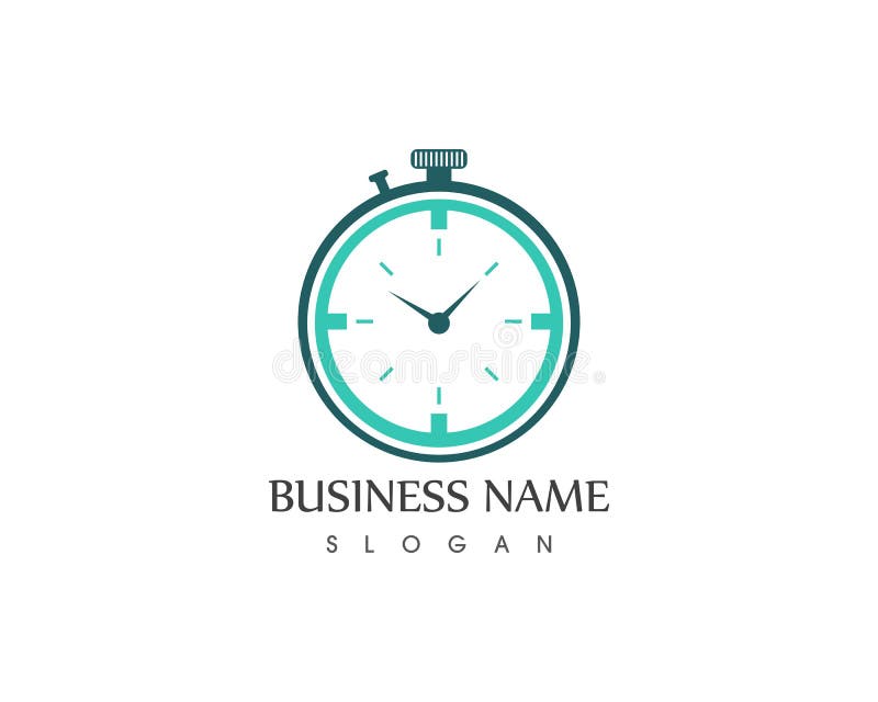 Clock icon logo template stock vector. Illustration of device - 128805533