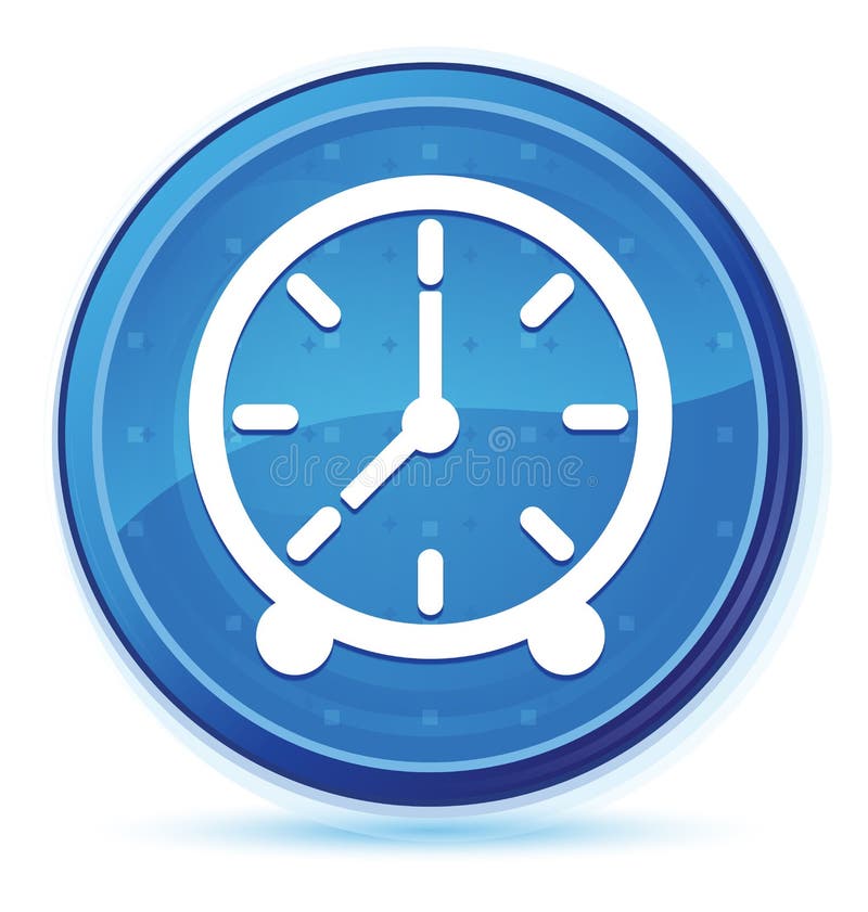 Clock Icon Midnight Blue Prime Round Button Stock Vector - Illustration ...