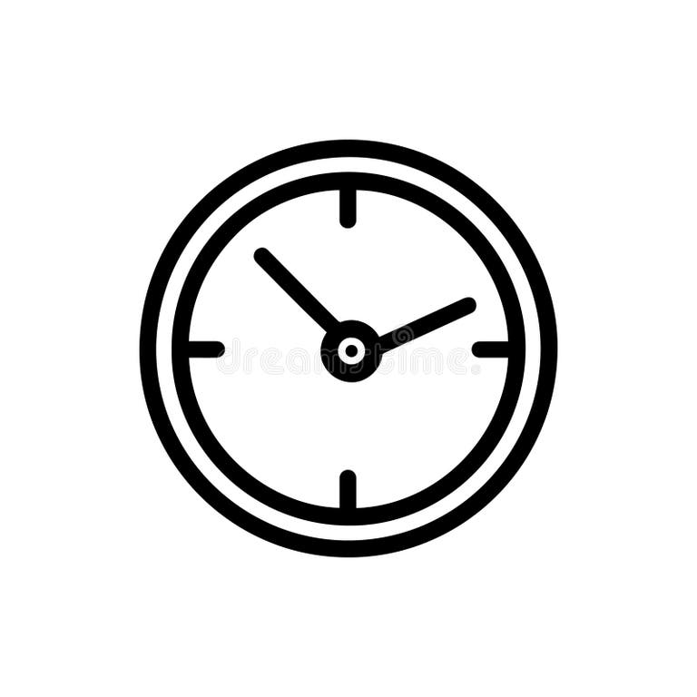 Clock Icon a Minimalistic Representation of Time that is Visually ...