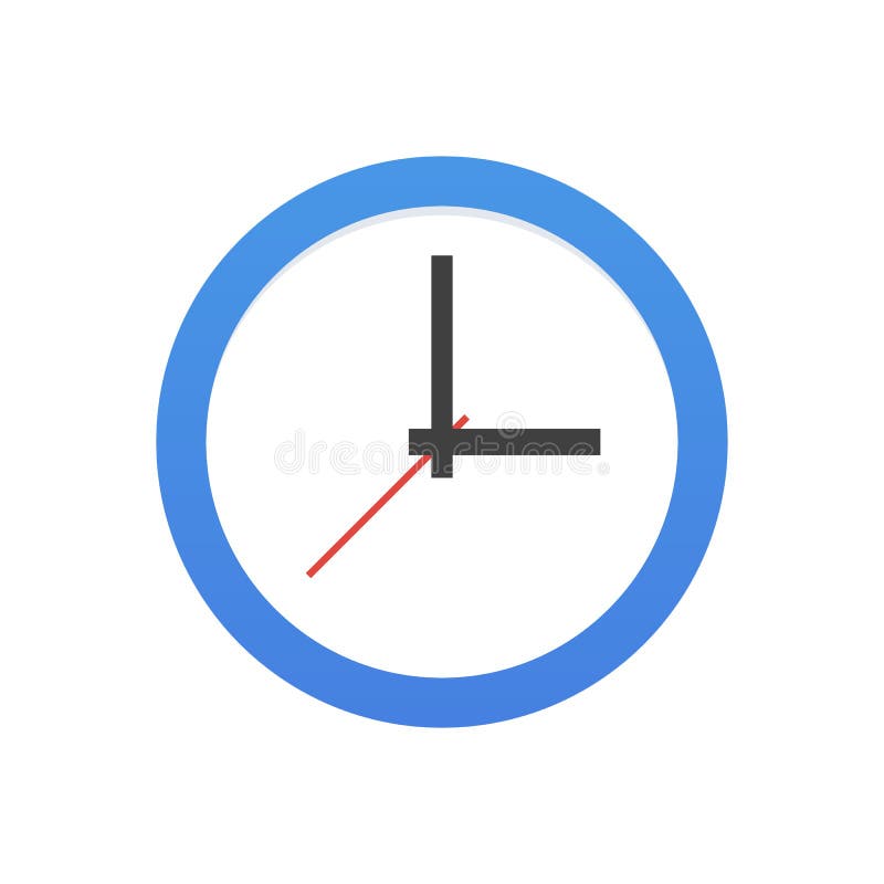Clock Icon, Modern Minimal Flat Design Style. Watch Vector Illustration ...