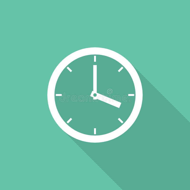 Clock Icon, Modern Minimal Flat Design Style. Watch Vector Illustration ...