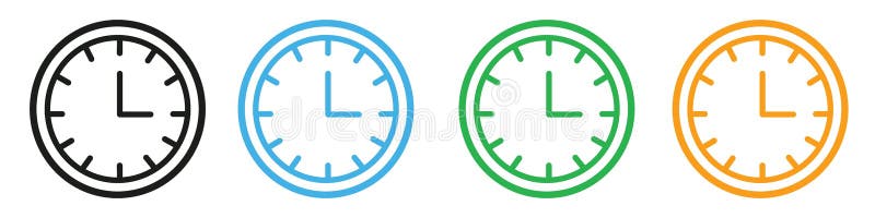 Clock Icon Representing Timekeeping and Punctuality, Suitable for ...