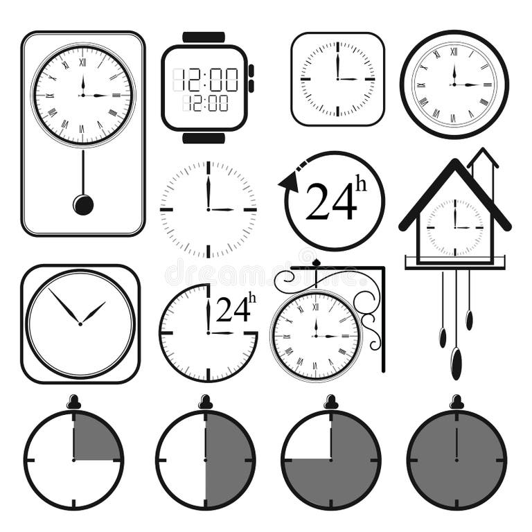 Clock 2 Hours Stock Illustrations – 166 Clock 2 Hours Stock ...