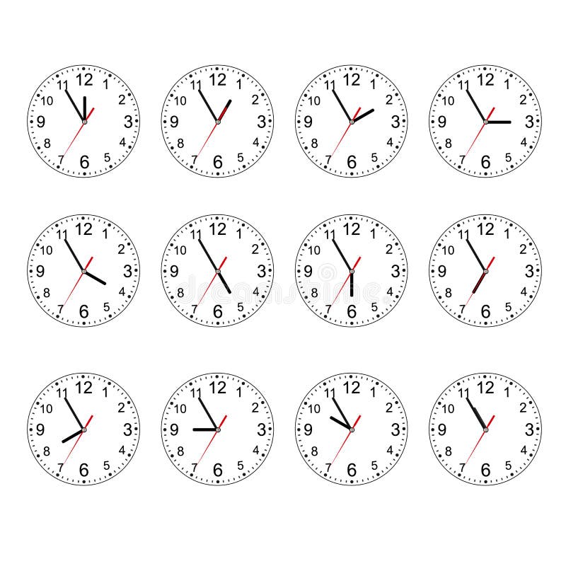 Clock Icon. Classic Round Alarm. Empty Dial Watch Stock Vector ...