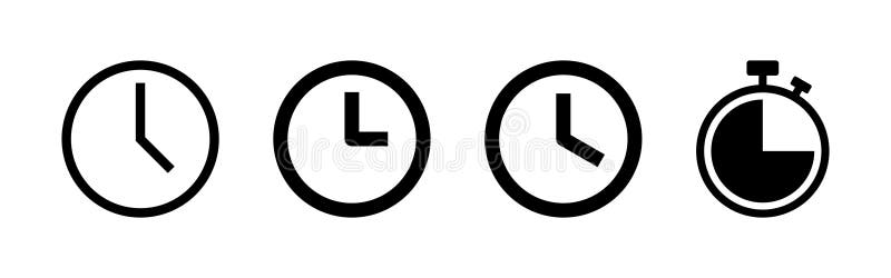Clock Icon . Time Icon Vector. Watch Icon Symbol Stock Vector ...