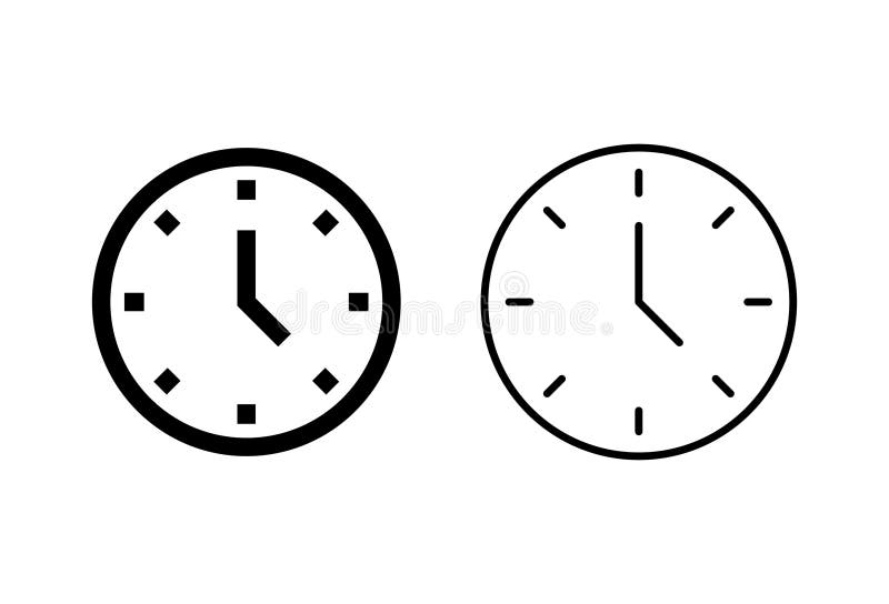Clock Icon . Time Icon Vector. Watch Icon Symbol Stock Vector ...