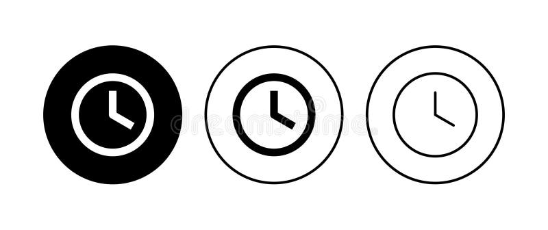 Clock Icon . Time Icon Vector. Watch Icon Symbol Stock Vector ...