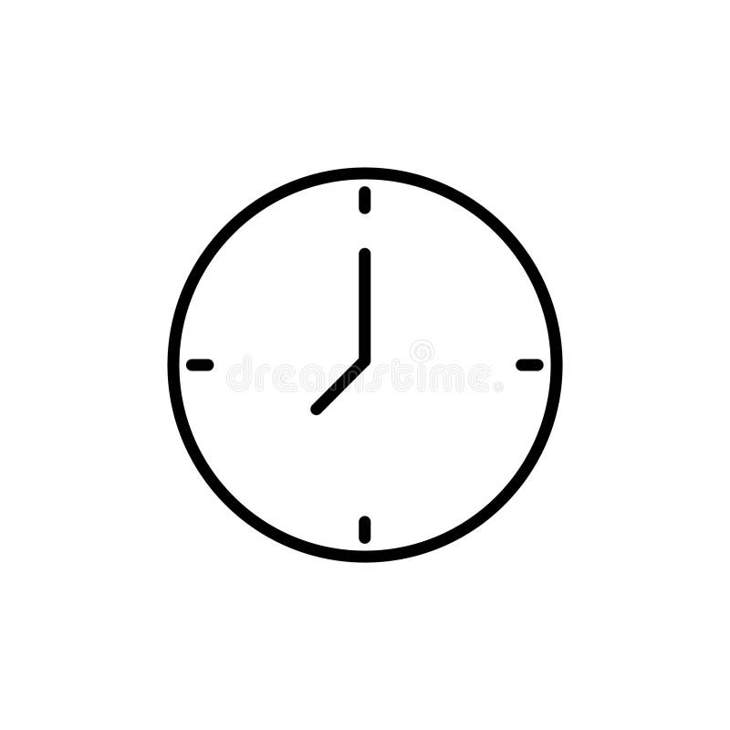 Clock Icon Set. Work Schedule Vector Symbol. Deadline Watch Sign Stock ...