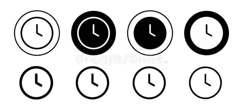 Clock Icon Showing Timekeeping and Schedules, Suitable for Business ...