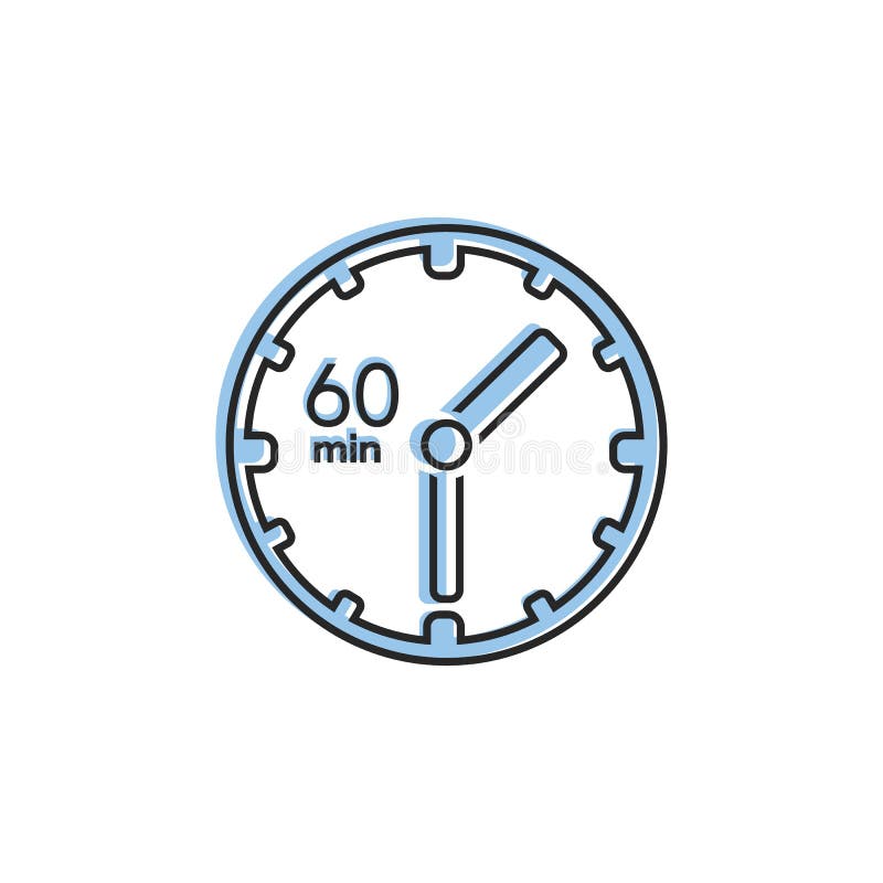 Clock Icon, Vector Illustration Time Stock Vector - Illustration of ...
