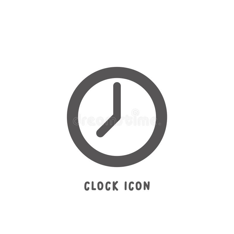 Clock Icon Simple Flat Style Vector Illustration Stock Vector ...