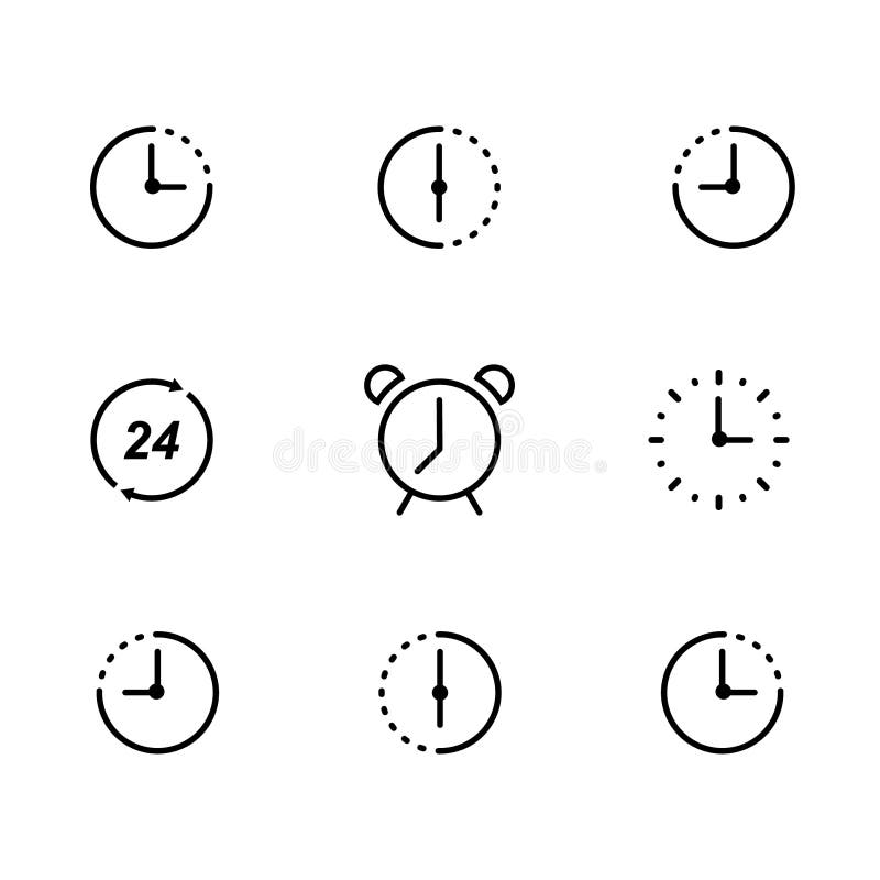 Clock Icon. Simple Flat Vector Illustration. Stock Vector ...