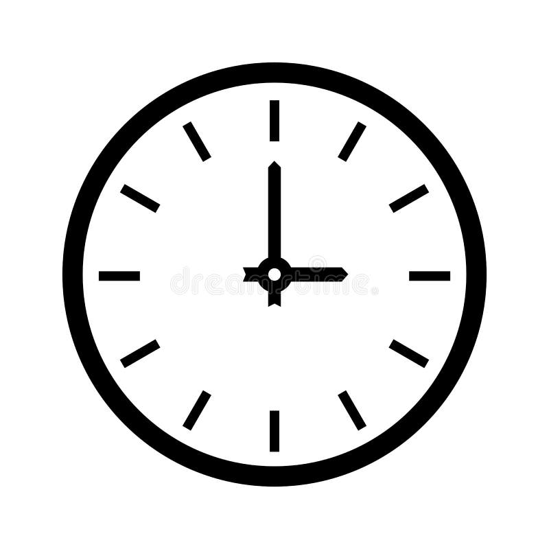 Clock icon simple stock vector. Illustration of afternoon - 78832817