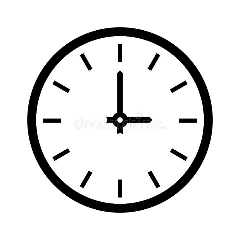 Clock icon simple stock vector. Illustration of afternoon - 78832817