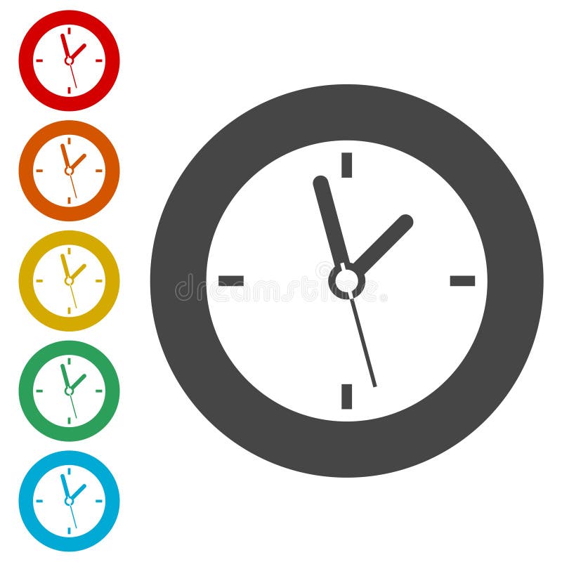 Clock Icon stock vector. Illustration of chronometer - 137611114