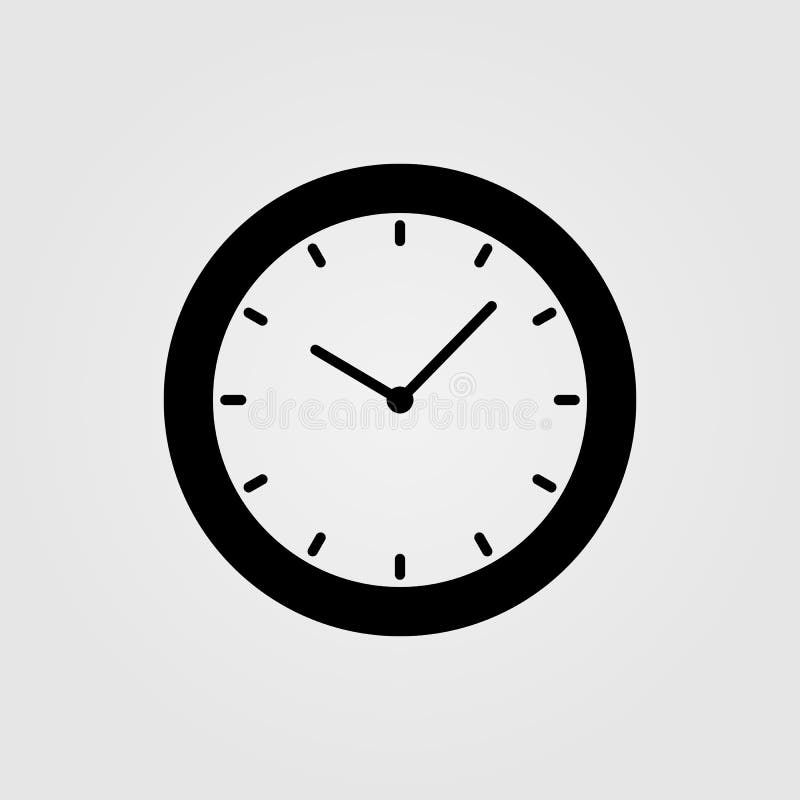 Clock Icon. Simple Wall Clock Vector Illustration Stock Vector ...