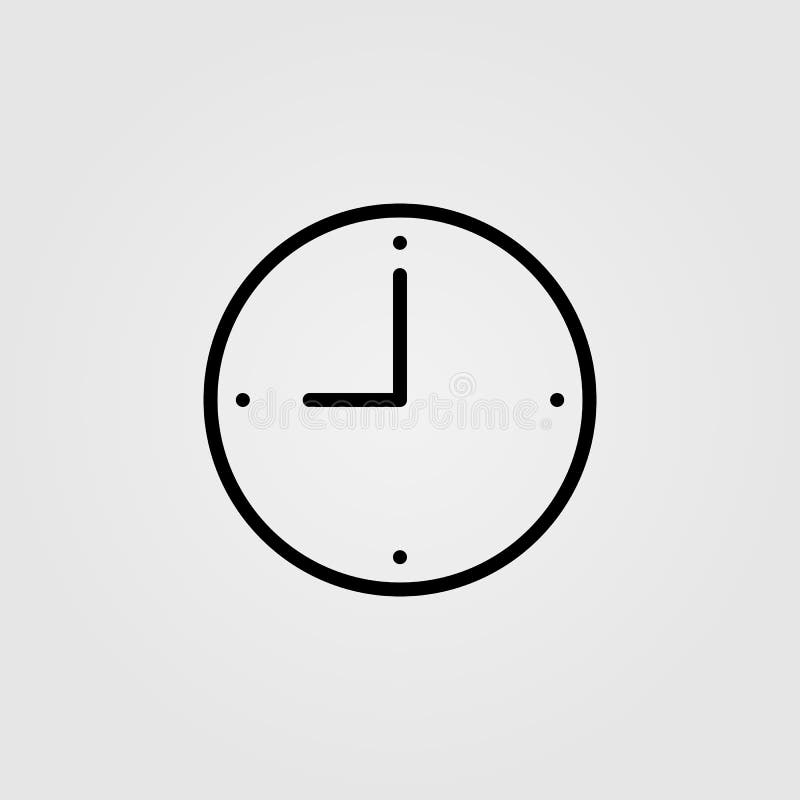 Clock Icon. Simple Wall Clock Vector Illustration Stock Vector ...