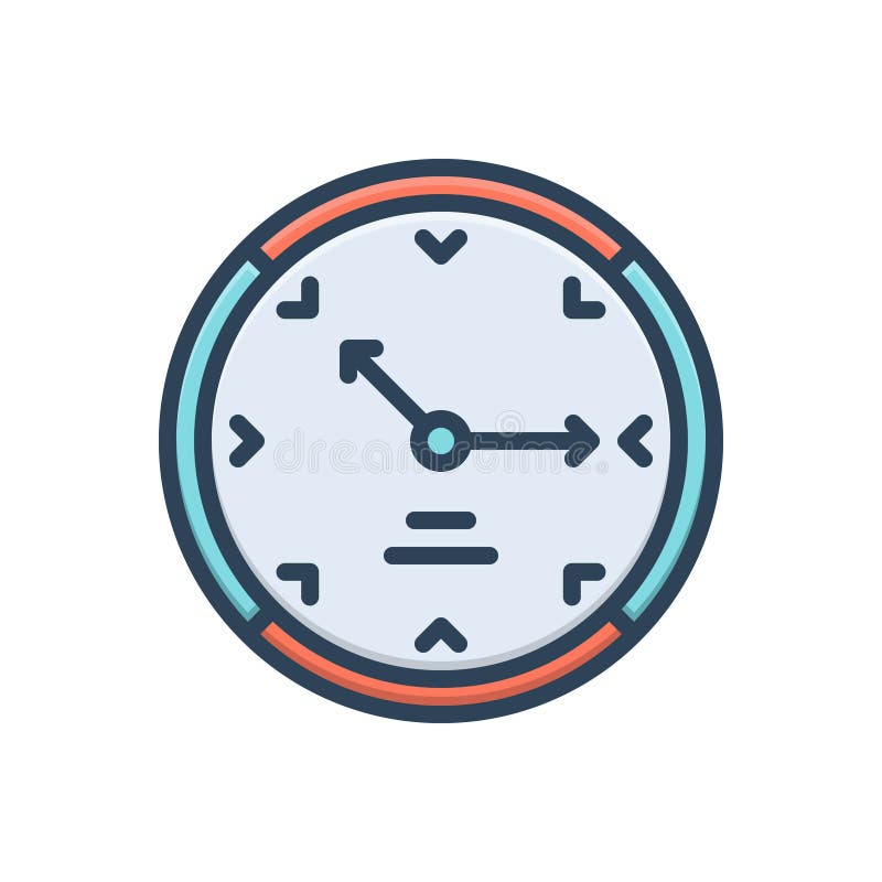 Color Illustration Icon for Clock, Time and Timepiece Stock Vector ...