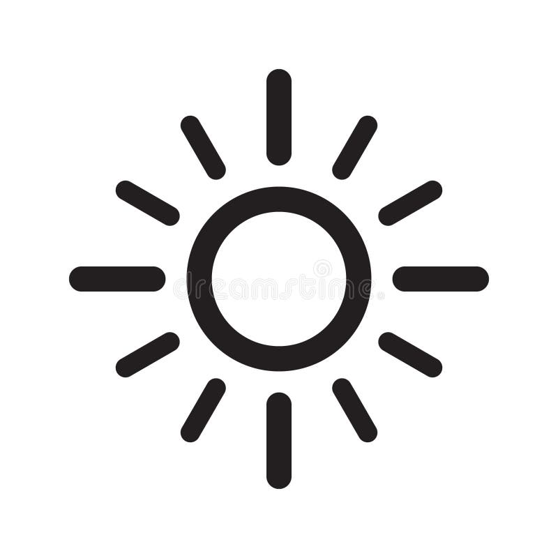 Sun icon vector isolated stock vector. Illustration of vector - 144266566