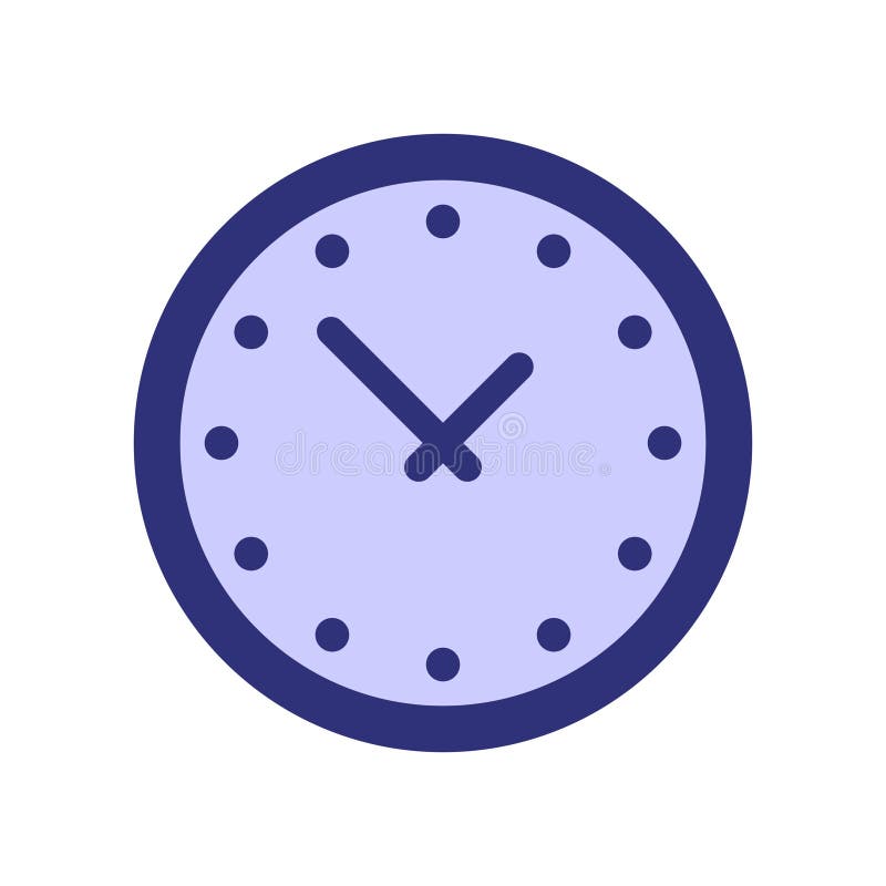 Clock Icon, Time Sign Isolated, Simple Flat Illustration Stock Vector ...