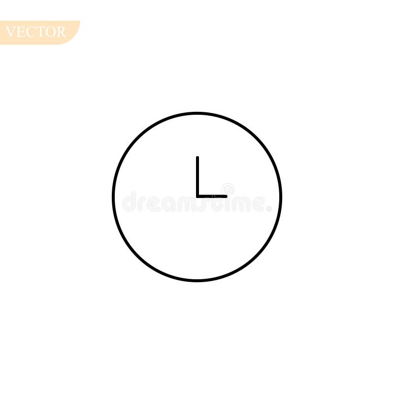 Clock Icon in Trendy Flat Style Isolated on Grey Background. Time ...