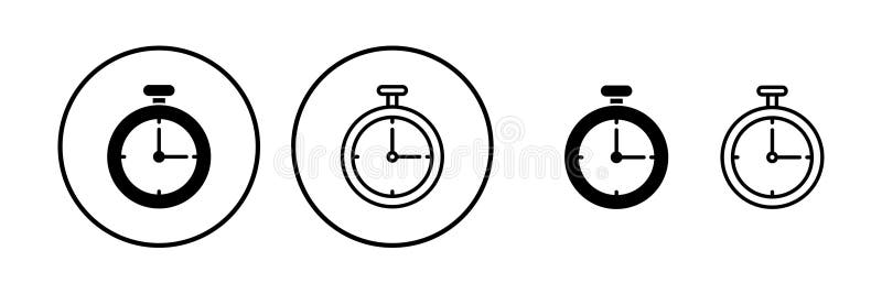 Clock Icon. Time Icon Vector Stock Vector - Illustration of time ...