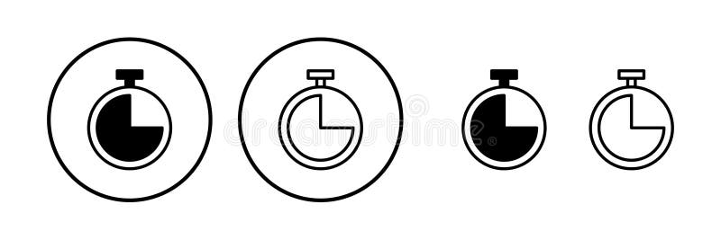Clock Icon. Time Icon Vector Stock Vector - Illustration of analog ...