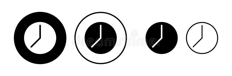 Clock Icon. Time Icon Vector Stock Vector - Illustration of design ...