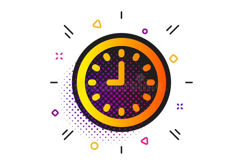 Clock Icon. Time or Watch Sign. Vector Stock Vector - Illustration of ...