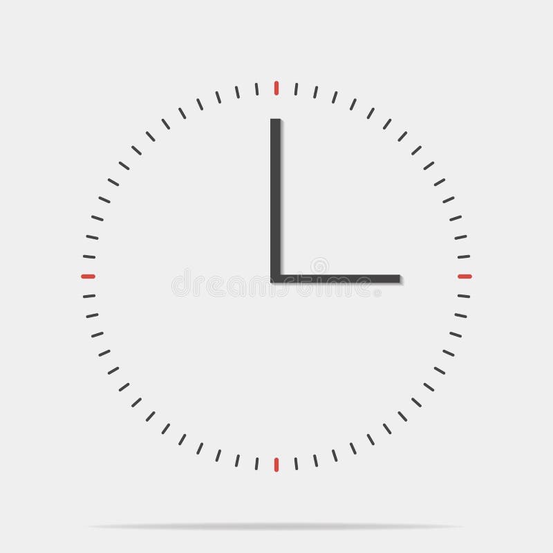 Clock Icon on Transparent Background. Stock Vector - Illustration of ...