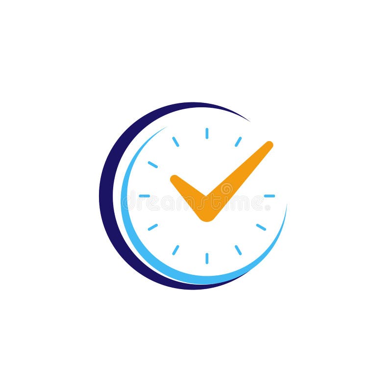 Vector Clock Icon And Check Mark Stock Vector - Illustration of ...