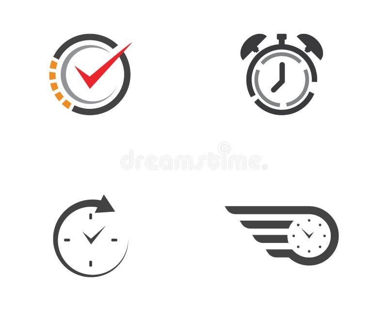 Clock Icon Vector Flat Illustration Stock Vector - Illustration of ...