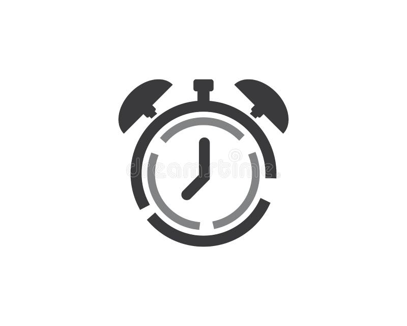 Clock Icon Vector Flat Illustration Stock Vector - Illustration of ...