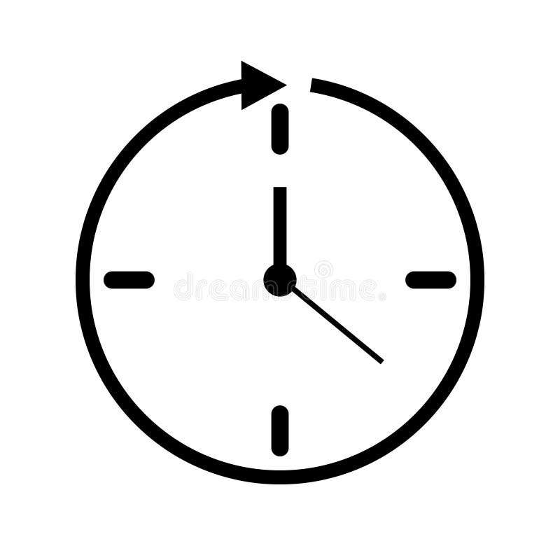 Clock Icon Vector Illustration. Stock Vector - Illustration of symbol ...