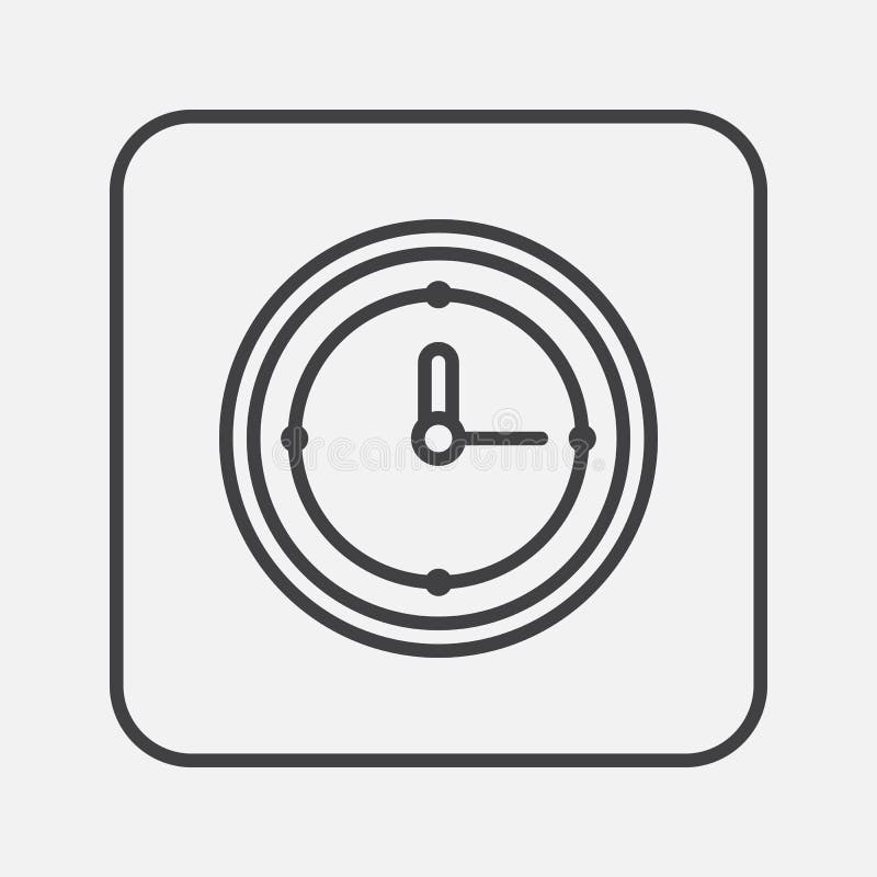 Clock Icon Vector Isolated on Grey. Stock Vector - Illustration of ...