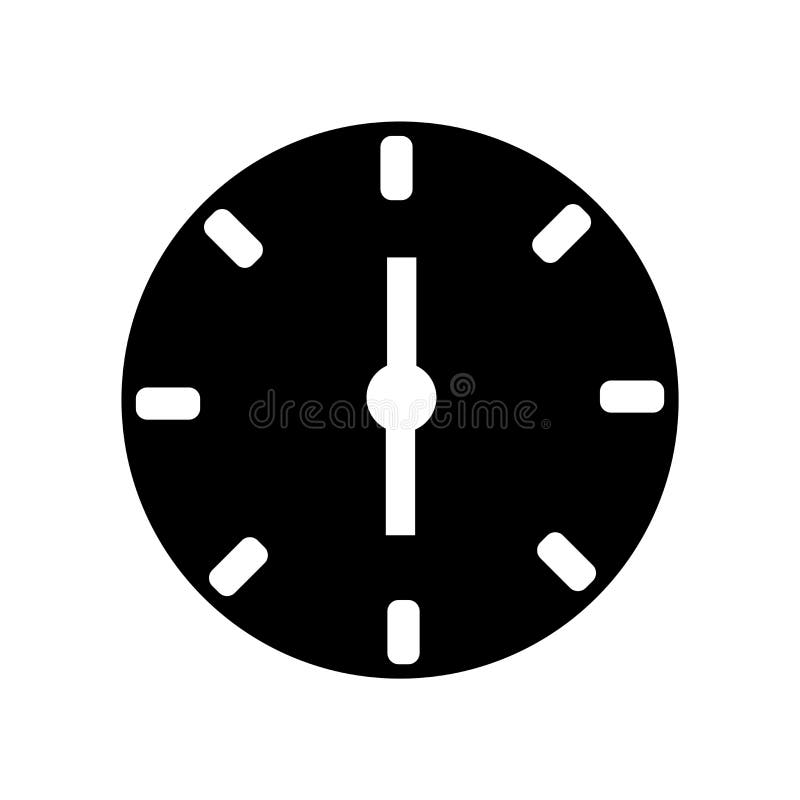 Clock Icon Vector Isolated on White Background, Clock Sign , Black Time ...
