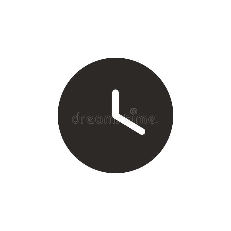 Clock Icon - Vector. Simple Element Illustration from UI Concept. Clock ...